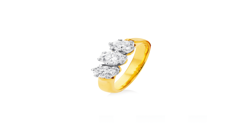 18ct, Diamond 3 Stone Ring Tdw=.50ct | Goldmark (NZ)