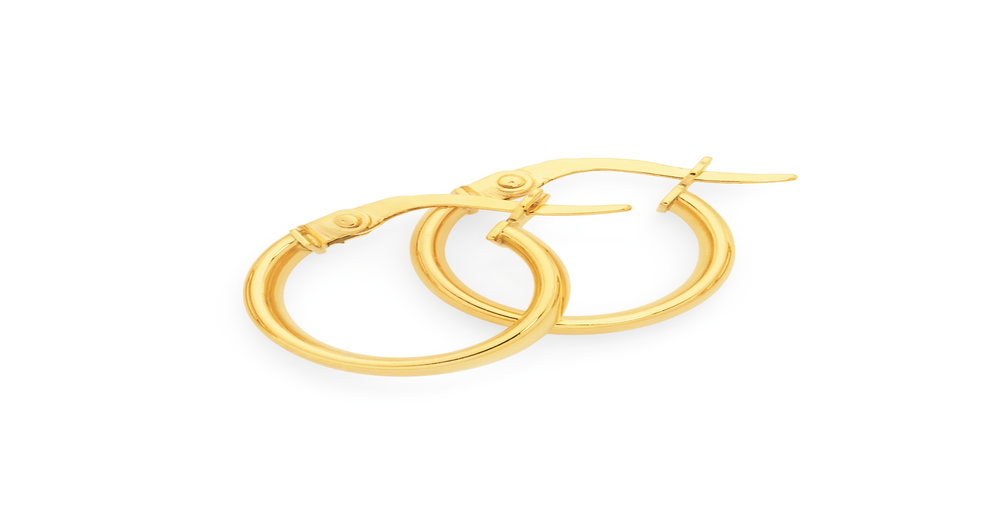 9ct, 10mm Hoop Earrings | Goldmark (NZ)