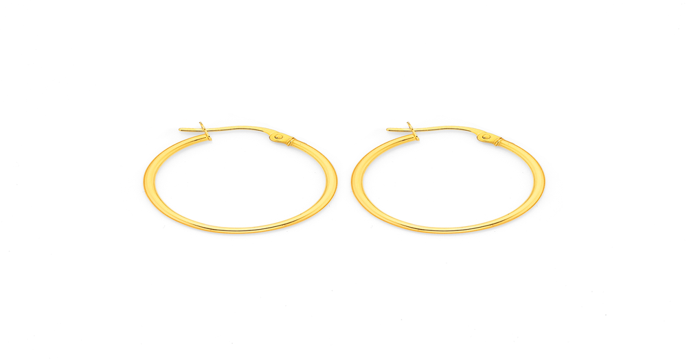 9ct, 1.5x23mm Hoops | Goldmark (NZ)