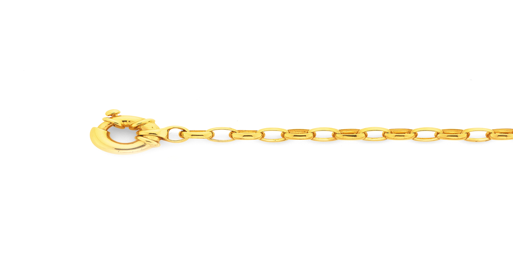 9ct, 19cm Solid Belcher Bolt Ring Bracelet | Goldmark (NZ)
