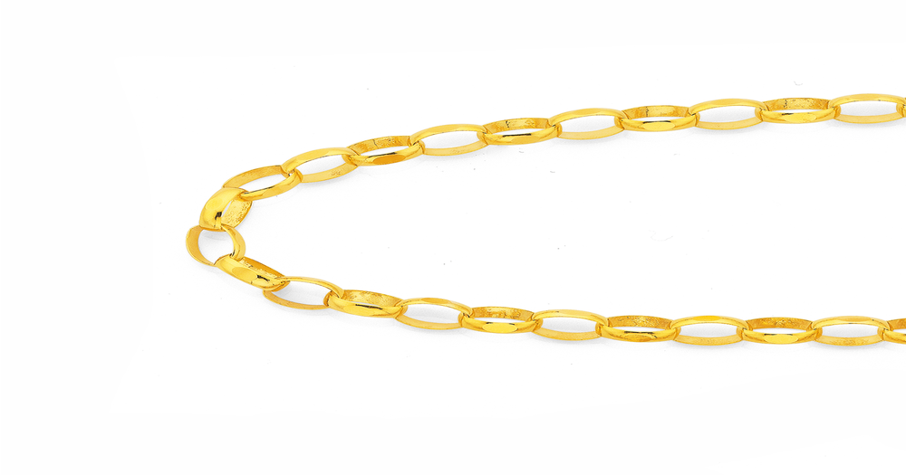 9ct, 20cm Oval Belcher Bracelet | Goldmark (NZ)