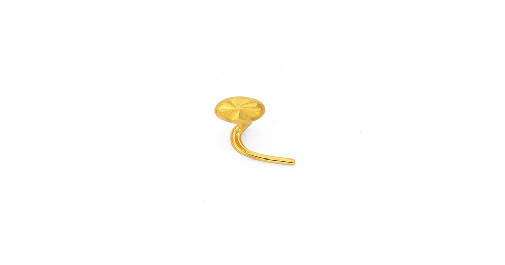 9ct, 3mm Diamond-cut Dome Nose Stud | Goldmark (NZ)
