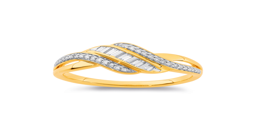 9ct, Diamond Ring Tdw=.15ct in White | Goldmark (NZ)