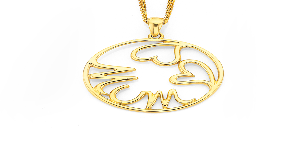 9ct, Mum Heart Pendant | Goldmark (NZ)