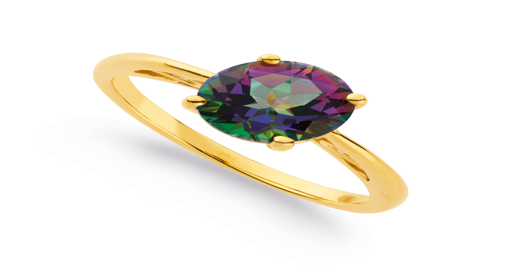 9ct, Mystic Topaz Ring in Multi-colour | Goldmark (NZ)