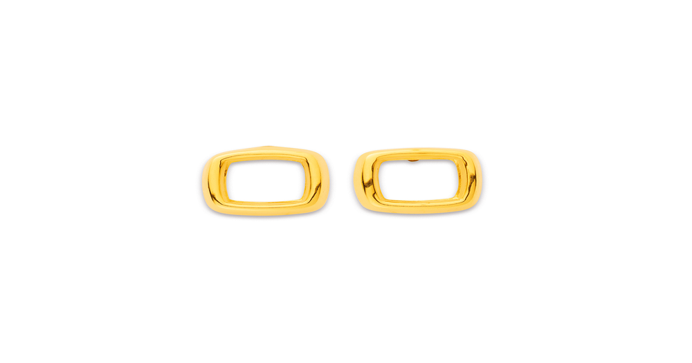 9ct Open Square Studs | Goldmark (NZ)