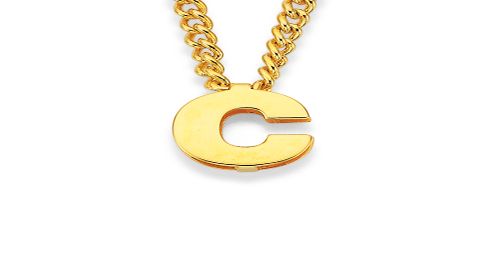 9ct, Small Block Initial C Slider | Goldmark (NZ)