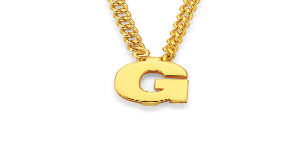 9ct, Small Block Initial G Slider | Goldmark (NZ)