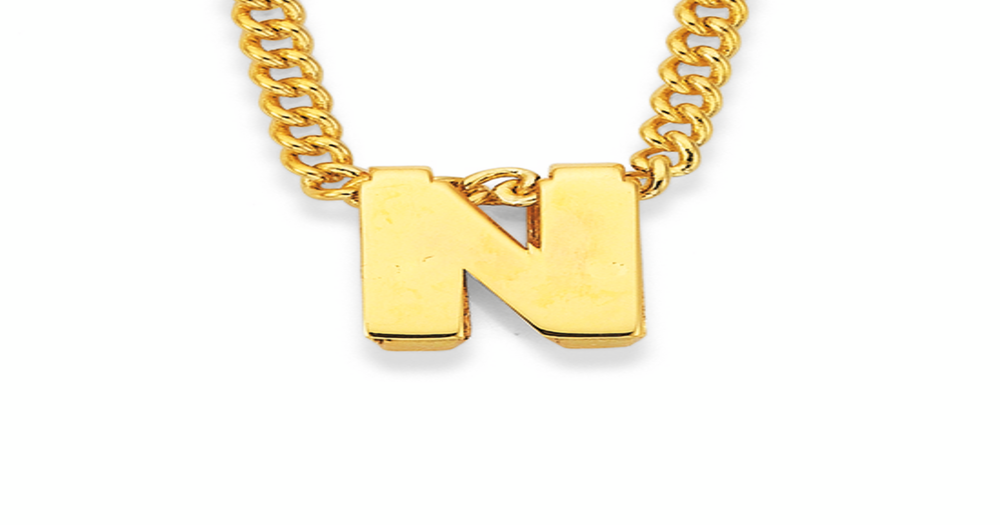 9ct, Small Block Initial N Slider | Goldmark (NZ)