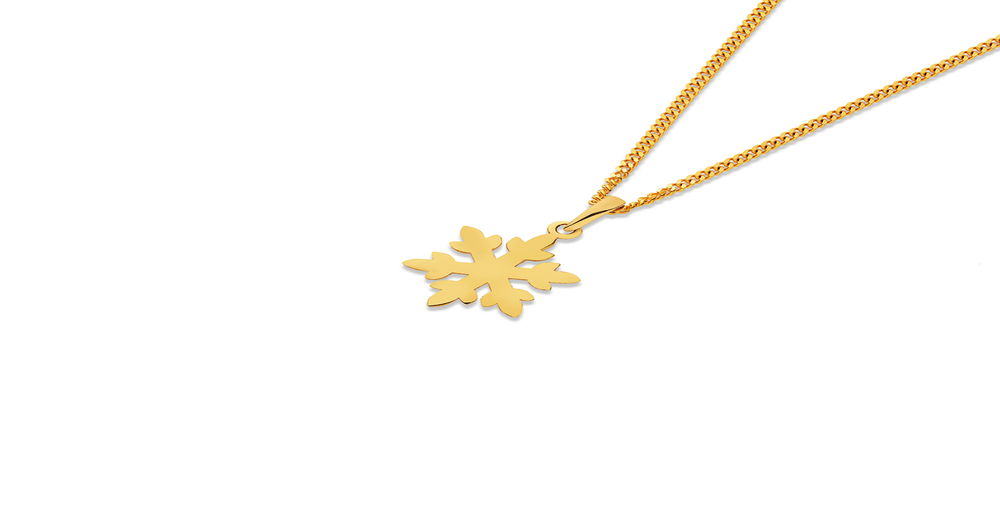 9ct, Snowflake Pendant | Goldmark (NZ)