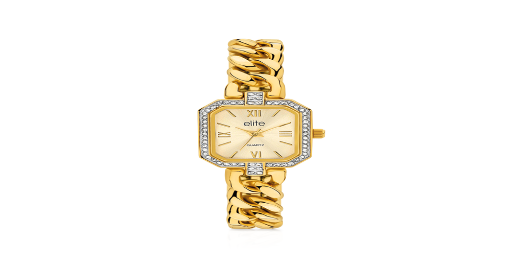 Elite Ladies Celestia Chain Watch in Gold | Goldmark (NZ)