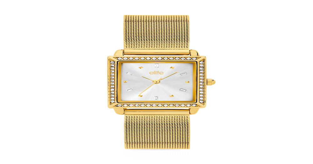 Elite Ladies Gold Tone Watch in Gold | Goldmark (NZ)