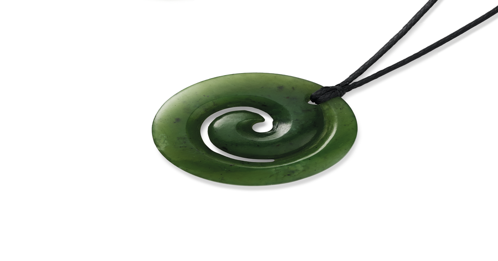 Greenstone Koru Pendant in Green | Goldmark (NZ)