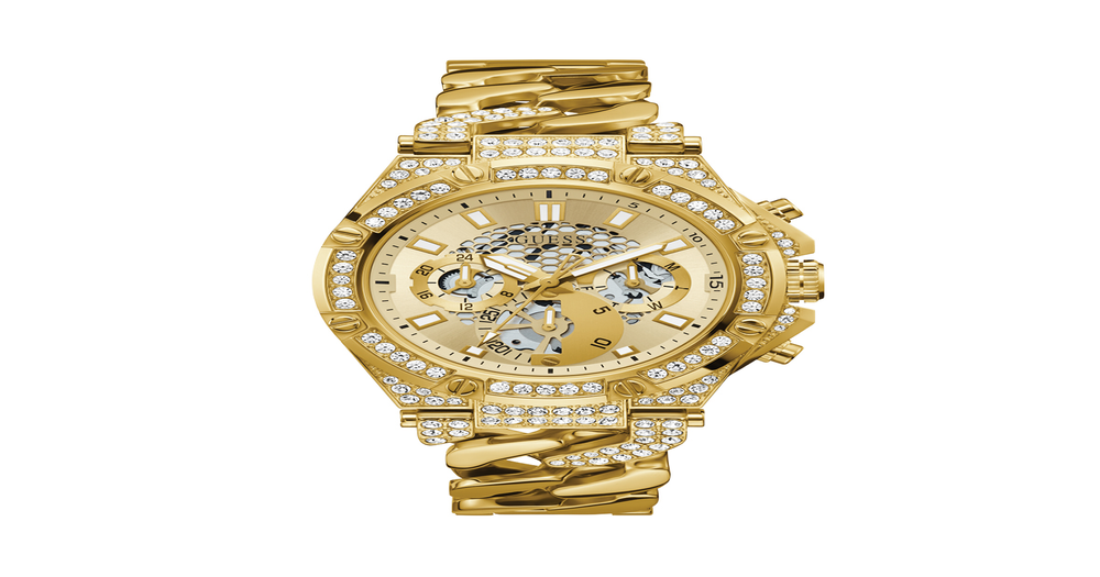 Guess Gent's Gold Tone Watch in Gold | Goldmark (NZ)