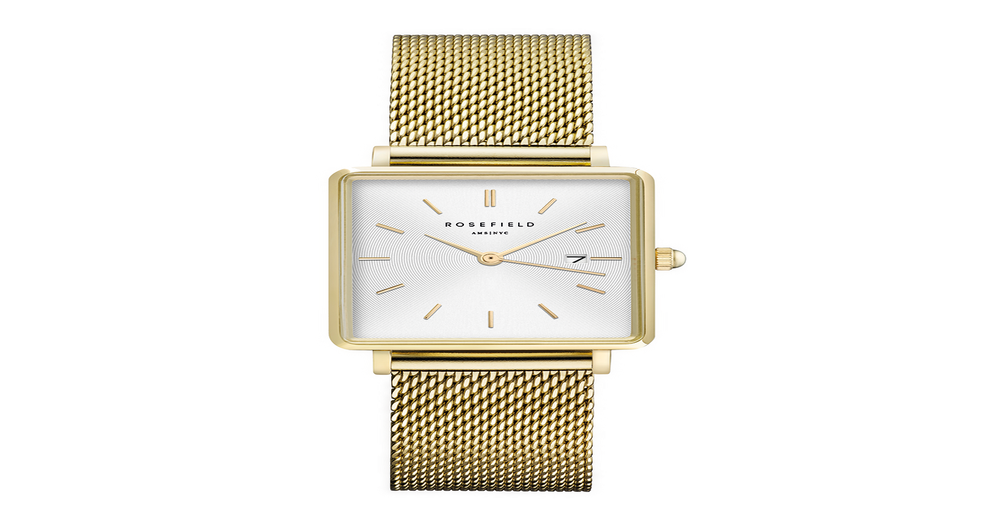 Rosefield The Boxy Watch in Gold | Goldmark (NZ)