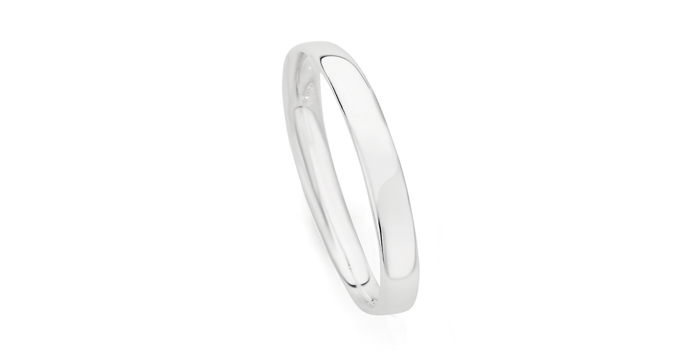 Sterling Silver 5mm Comfort-fit Bangle | Goldmark (NZ)