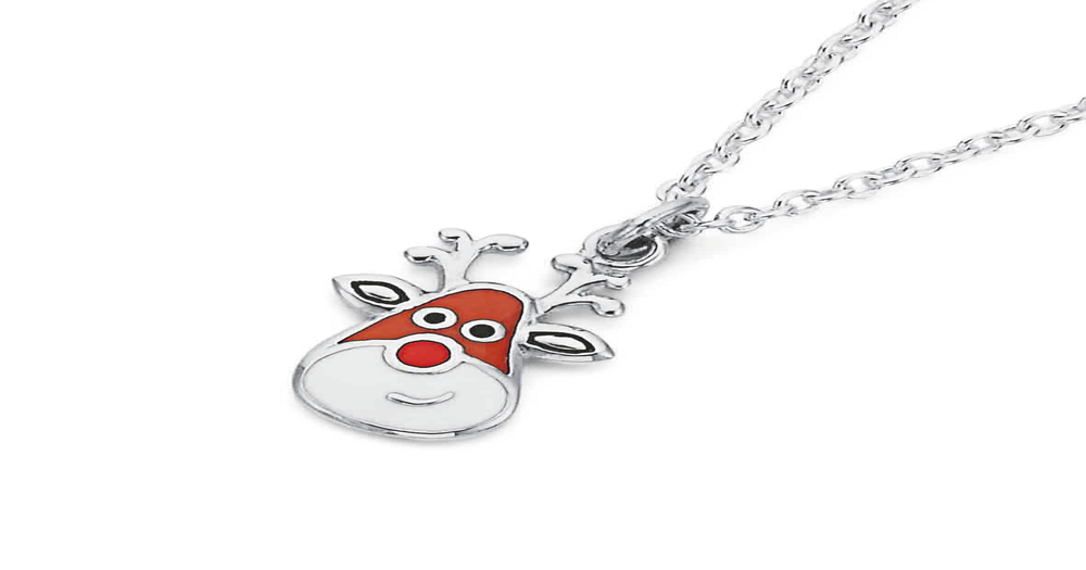 Sterling Silver Enamel Rudolf Pendant | Goldmark (NZ)