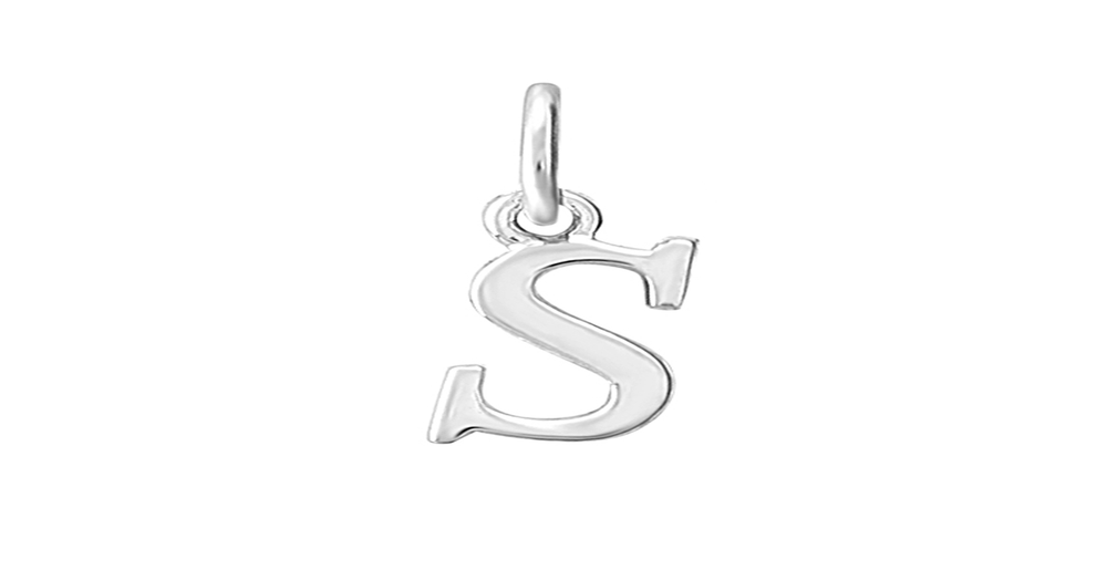 Sterling Silver Mini Initial S Pendant | Goldmark (NZ)