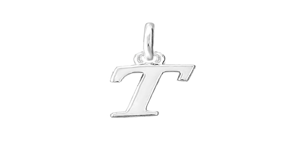 Sterling Silver Mini Letter T Pendant | Goldmark (NZ)