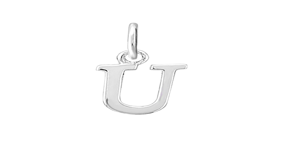 Sterling Silver Mini Letter U Pendant | Goldmark (NZ)