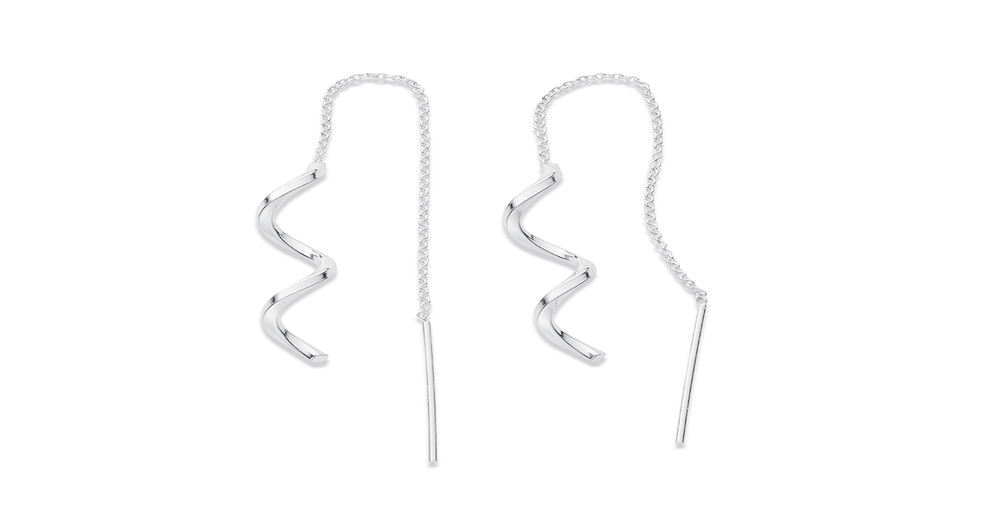 Sterling Silver Twist Thread Earrings | Goldmark (NZ)