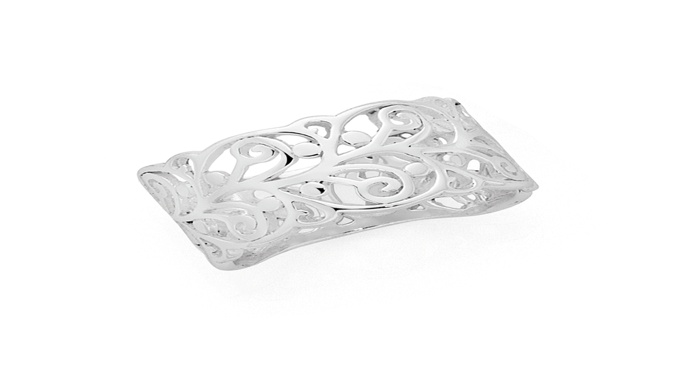 Sterling Silver Wide Filigree Ring | Goldmark (NZ)